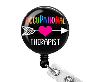 Floral Occupational Therapy Badge Reel Holder OT Badge Reel - Etsy