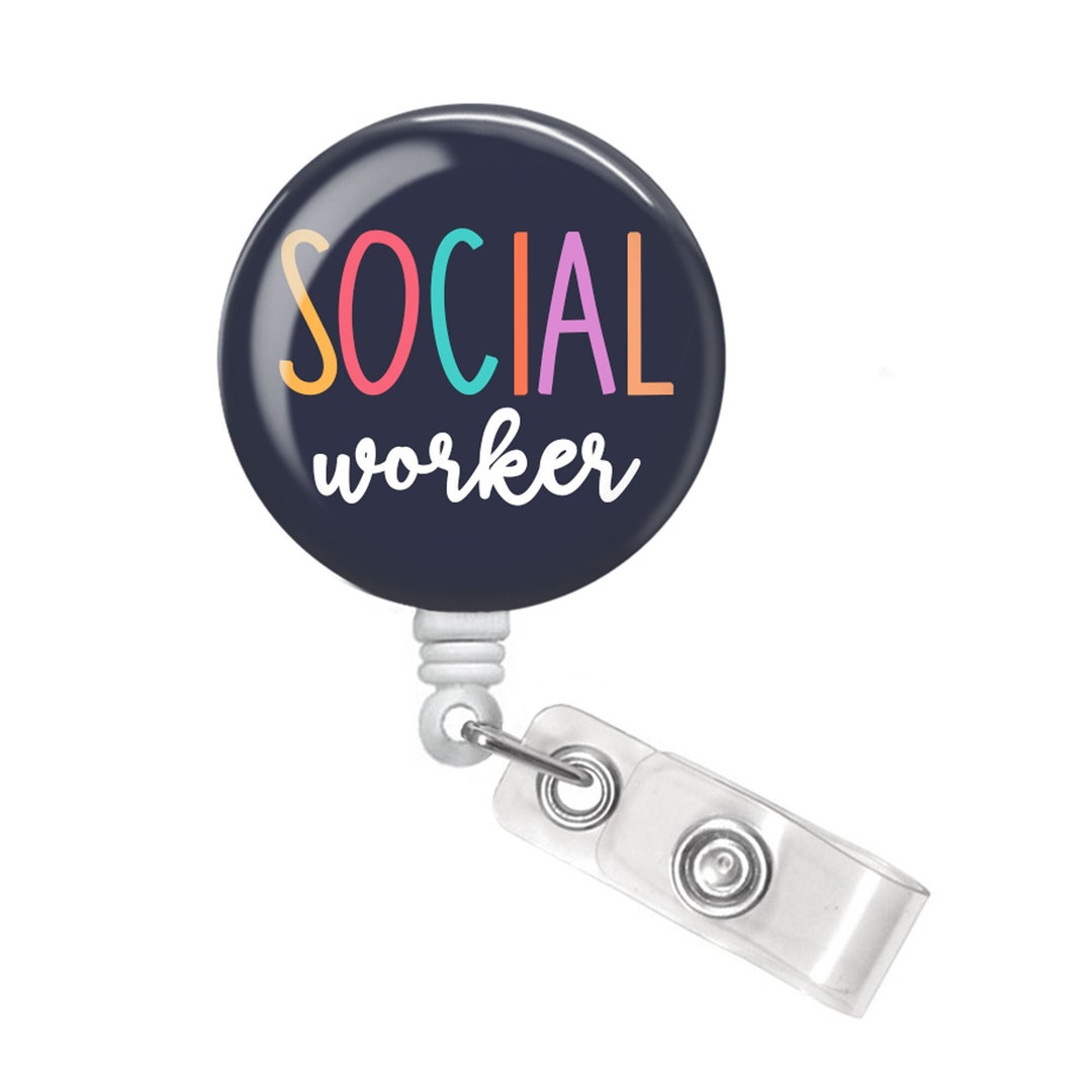 Social Worker Badge Reel - Social Worker Badge Holder - Social Worker ...
