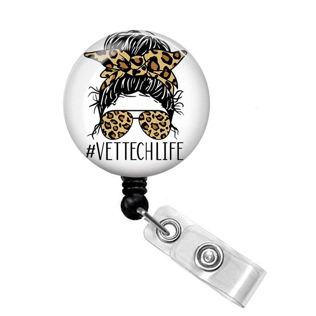 Vet Tech Badge Reel - Vet Tech Badge Holder - Veterinary Technician ...