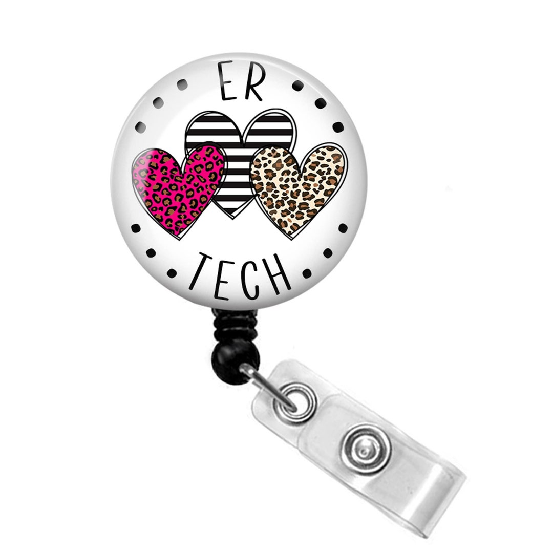ER Tech Badge Reel - ER Tech Badge Holder - Emergency Room Tech Badge ...
