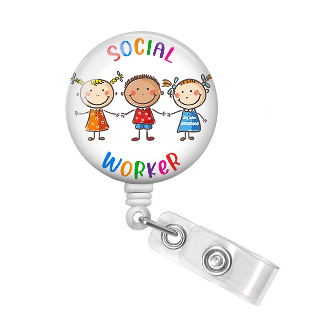 Social Worker Badge Reel - Social Worker Badge Holder - Social Worker ...