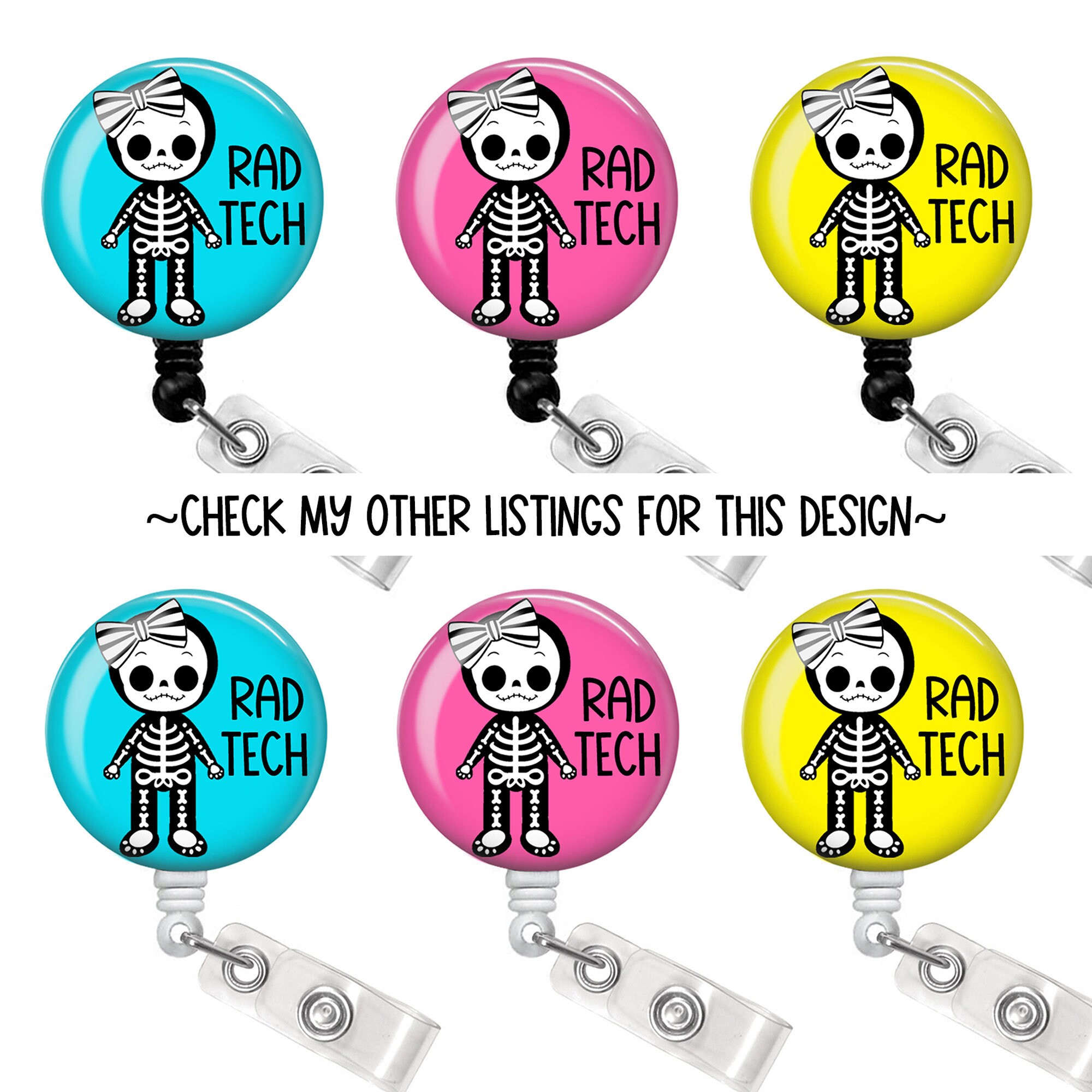 Rad Tech Badge Reel Rad Tech Badge Holder Radiology Badge | Etsy