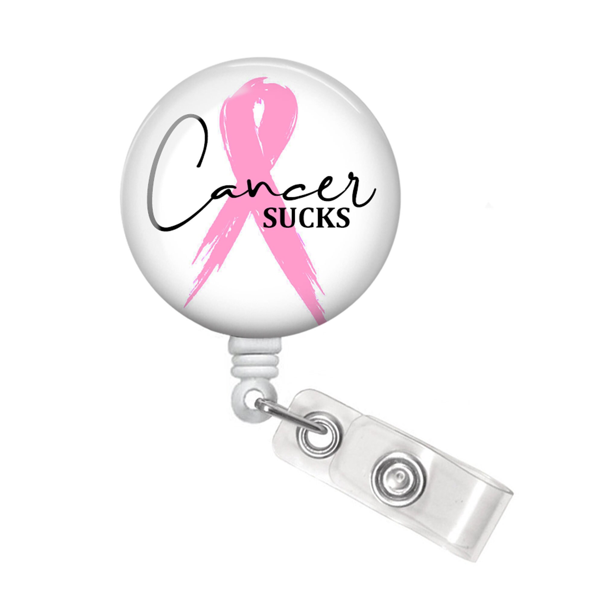 Breast Cancer Badge Reel Breast Cancer Badge Holder Pink - Etsy