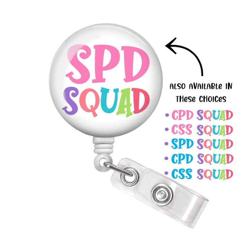 SPD Tech Badge Reel SPD Technician Badge Holder Sterile - Etsy