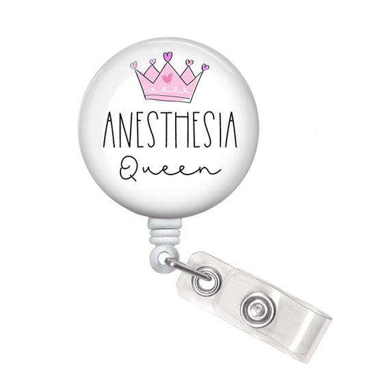 Anesthesia Queen Badge Reel CRNA Badge Reel Anesthesia | Etsy