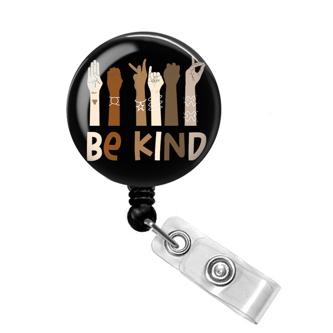 Be Kind Badge Reel Be Kind Badge Holder - Etsy