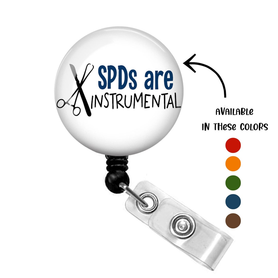 SPD Tech Badge Reel - SPD Tech Badge Holder - Sterile Processor Badge ...