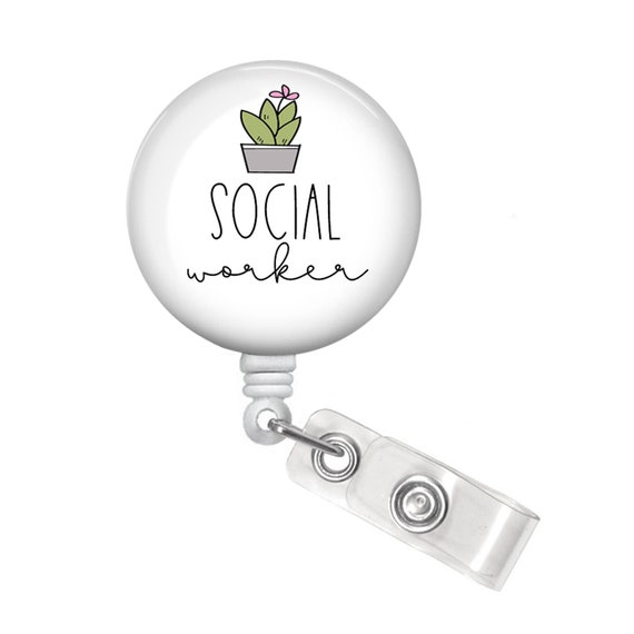 Social Worker Badge Reel Social Worker Badge Holder ID | Etsy
