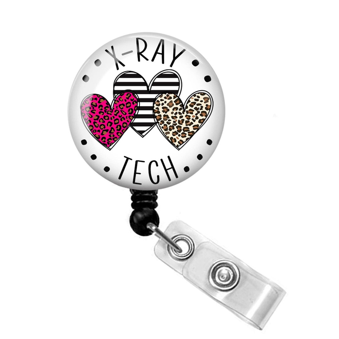 Rad Tech Badge Holder - Radiology Badge Reel - X-ray Tech Gift - Rad ...