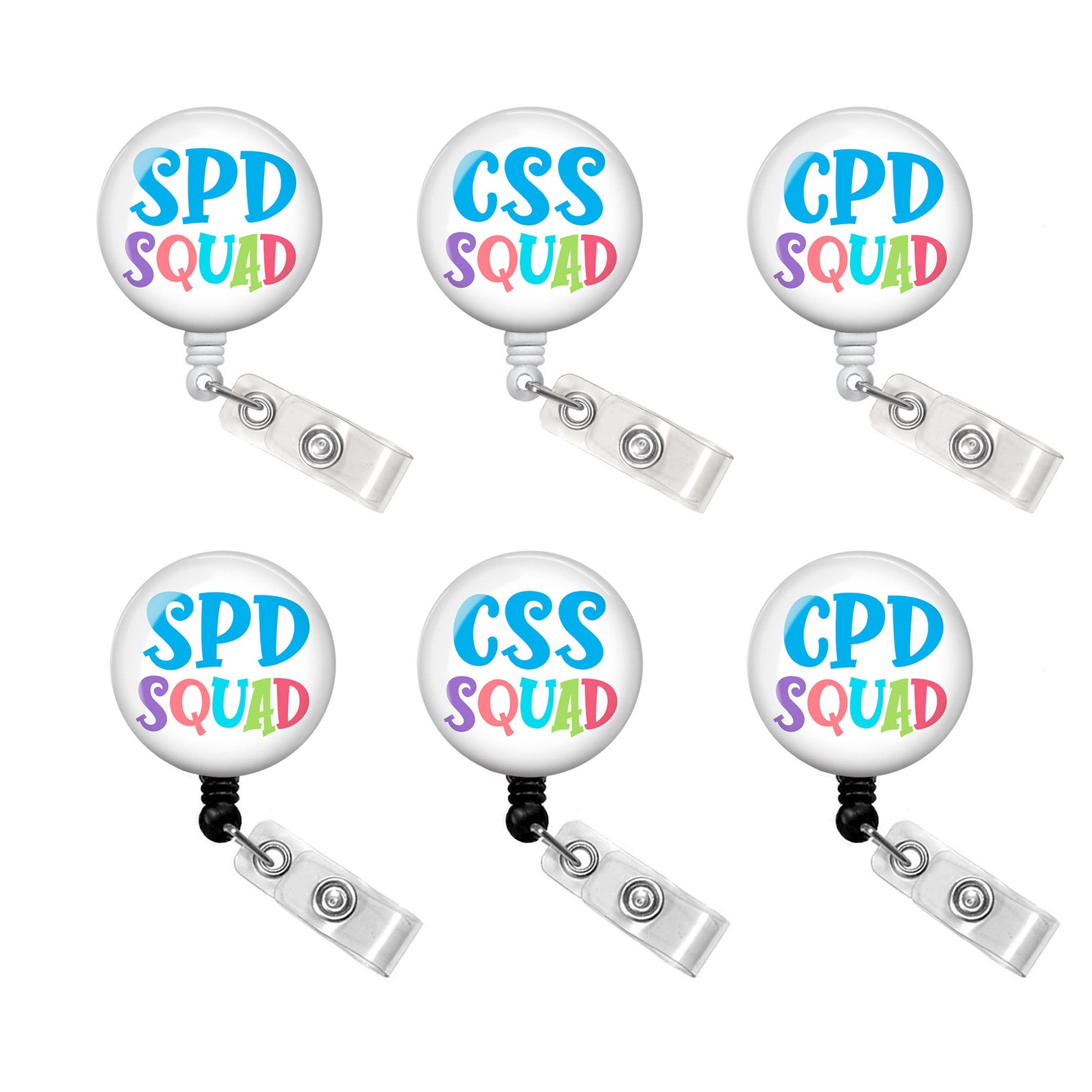 SPD Tech Badge Reel SPD Technician Badge Holder Sterile - Etsy