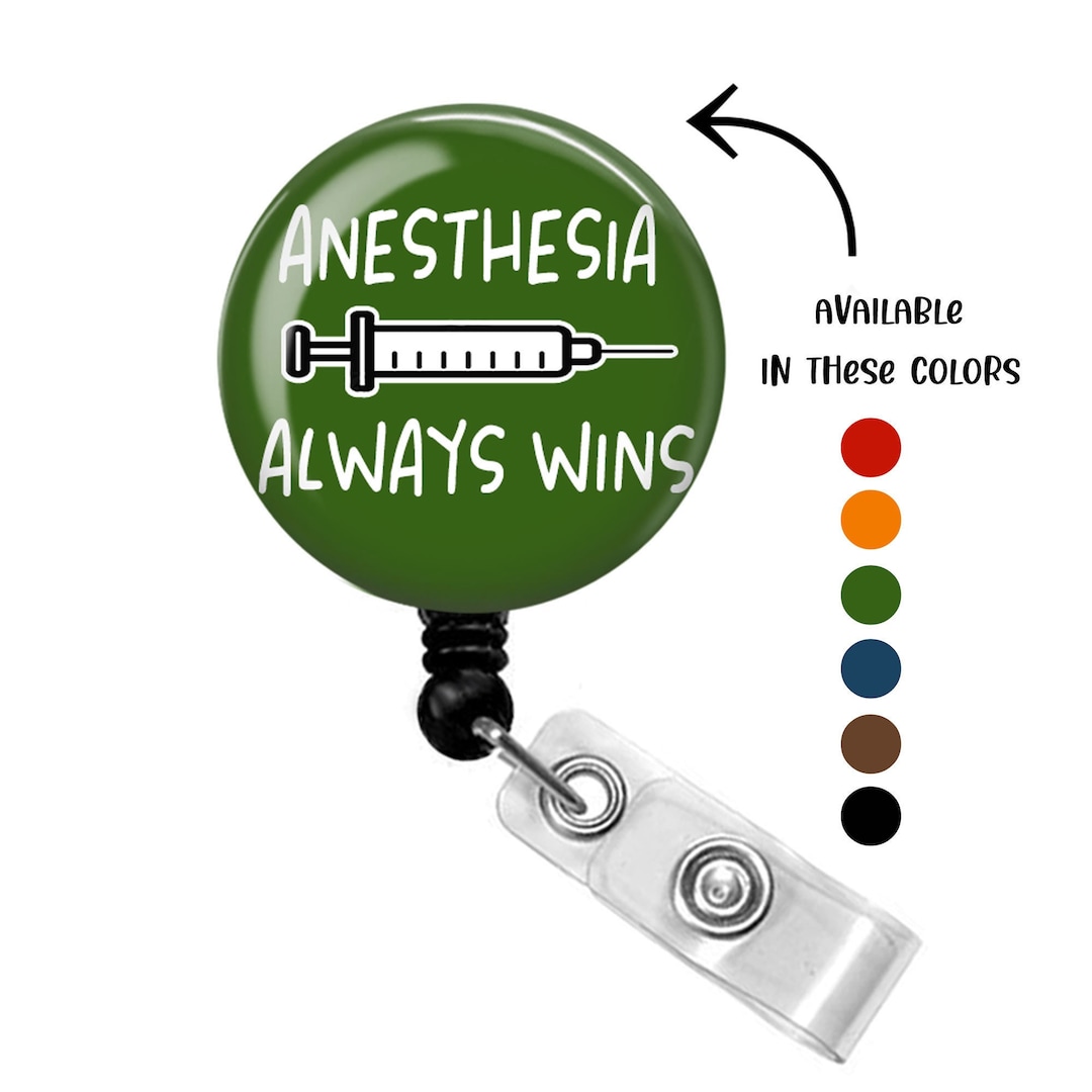Anesthesia Badge Reel Anesthesia Badge Holder Anesthesiologist Badge Reel Anesthesiologist