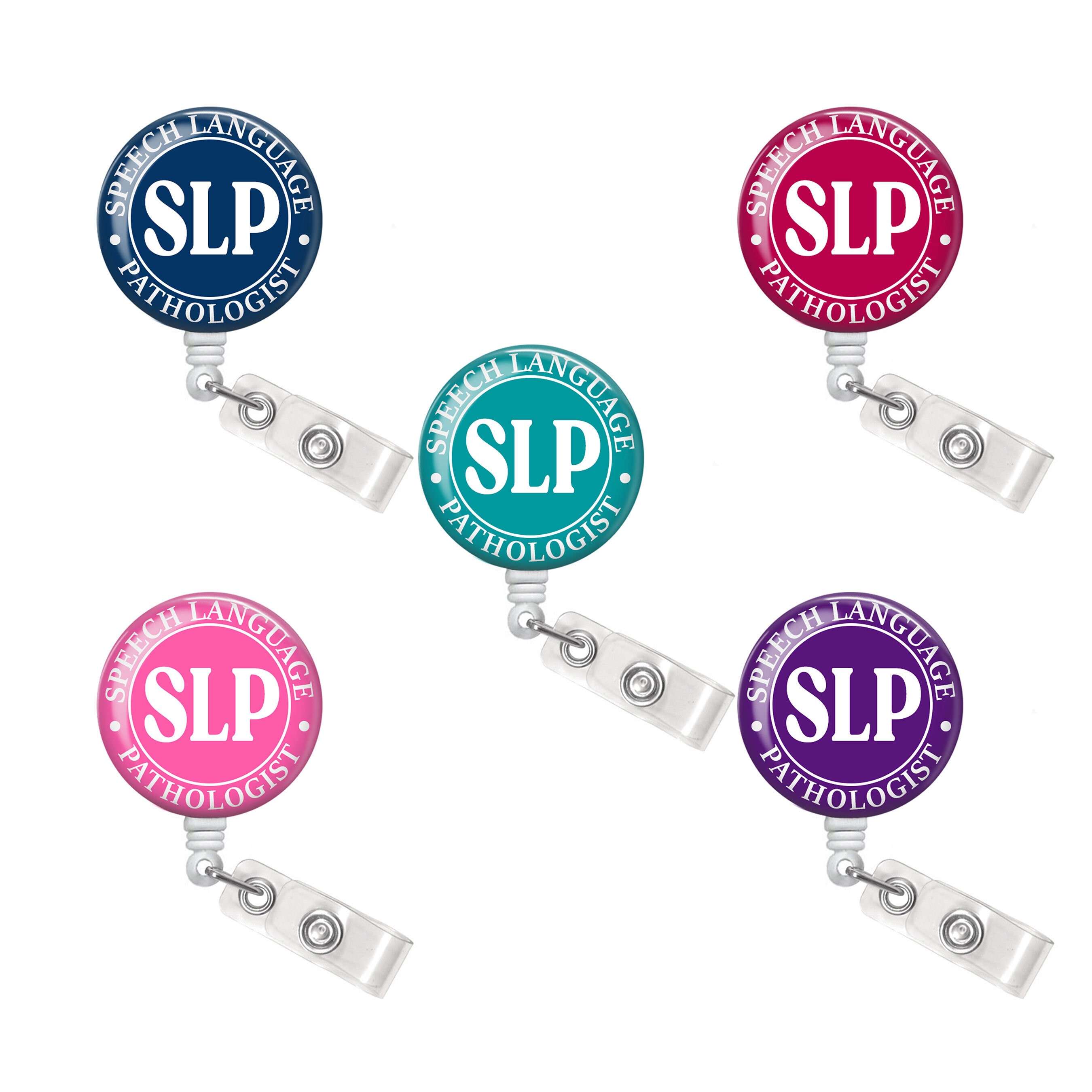 SLP Badge Reel Speech Therapist Badge Reel SLP Badge - Etsy