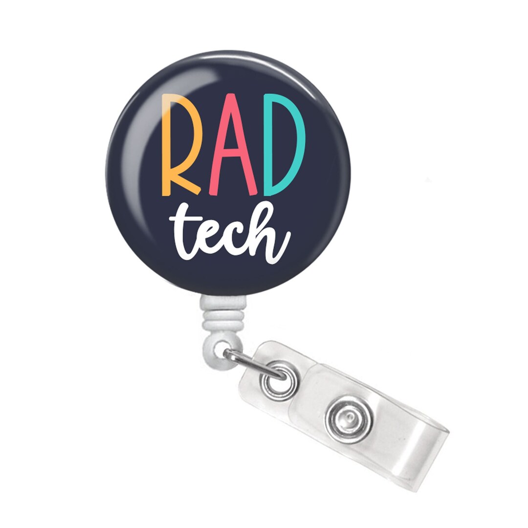 Rad Tech Badge Holder - Radiology Badge Reel - Rad Tech Gift - Xray ...