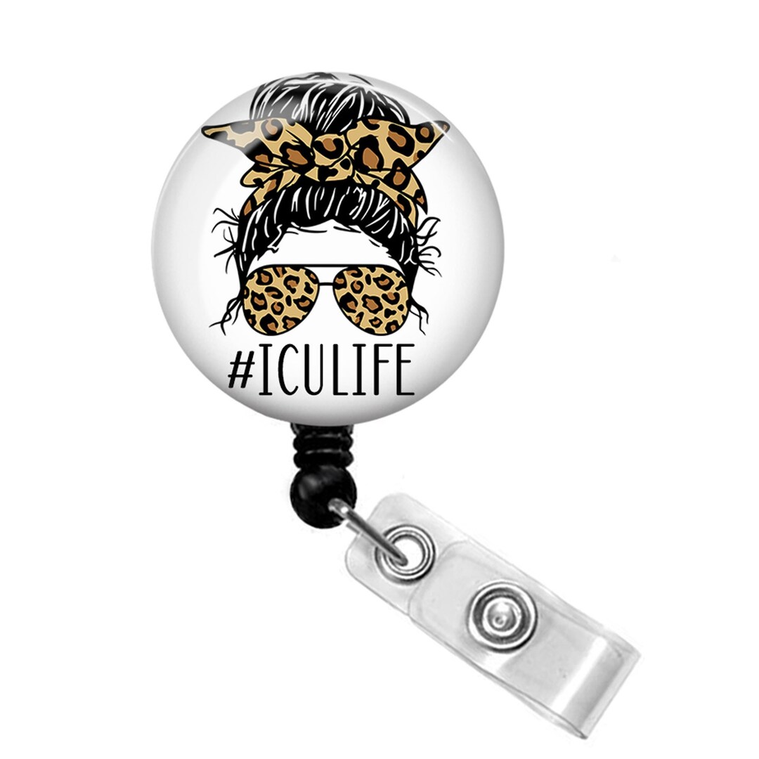 ICU Nurse Badge Reel - ICU Nurse Badge Holder - Intensive Care Badge ...