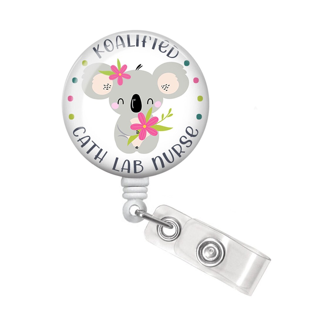 Koalified Cath Lab Nurse Badge Reel - Cath Lab Badge Holder - Cath Lab ...