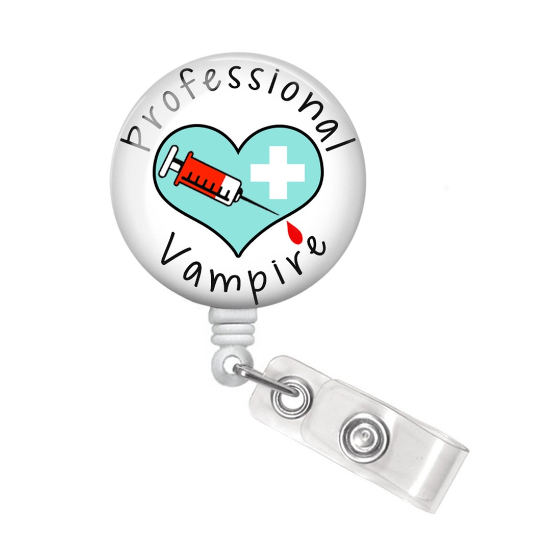 Vampire Badge Reel Phlebotomist Badge Reel Vampire Badge Holder ...