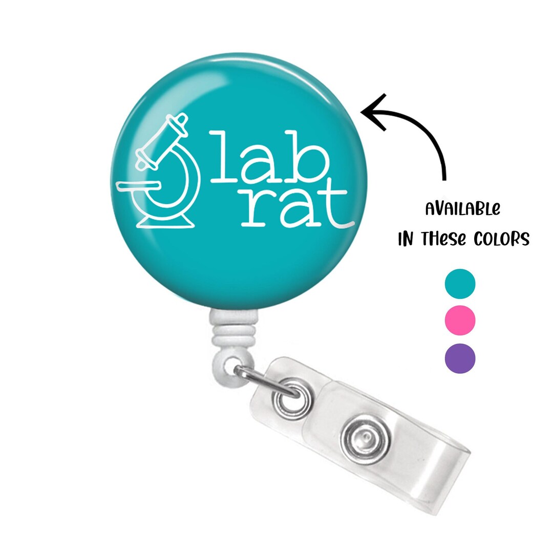 Lab Rat Badge Reel - Clinical Lab Scientist Badge Reel - Lab Technician ...