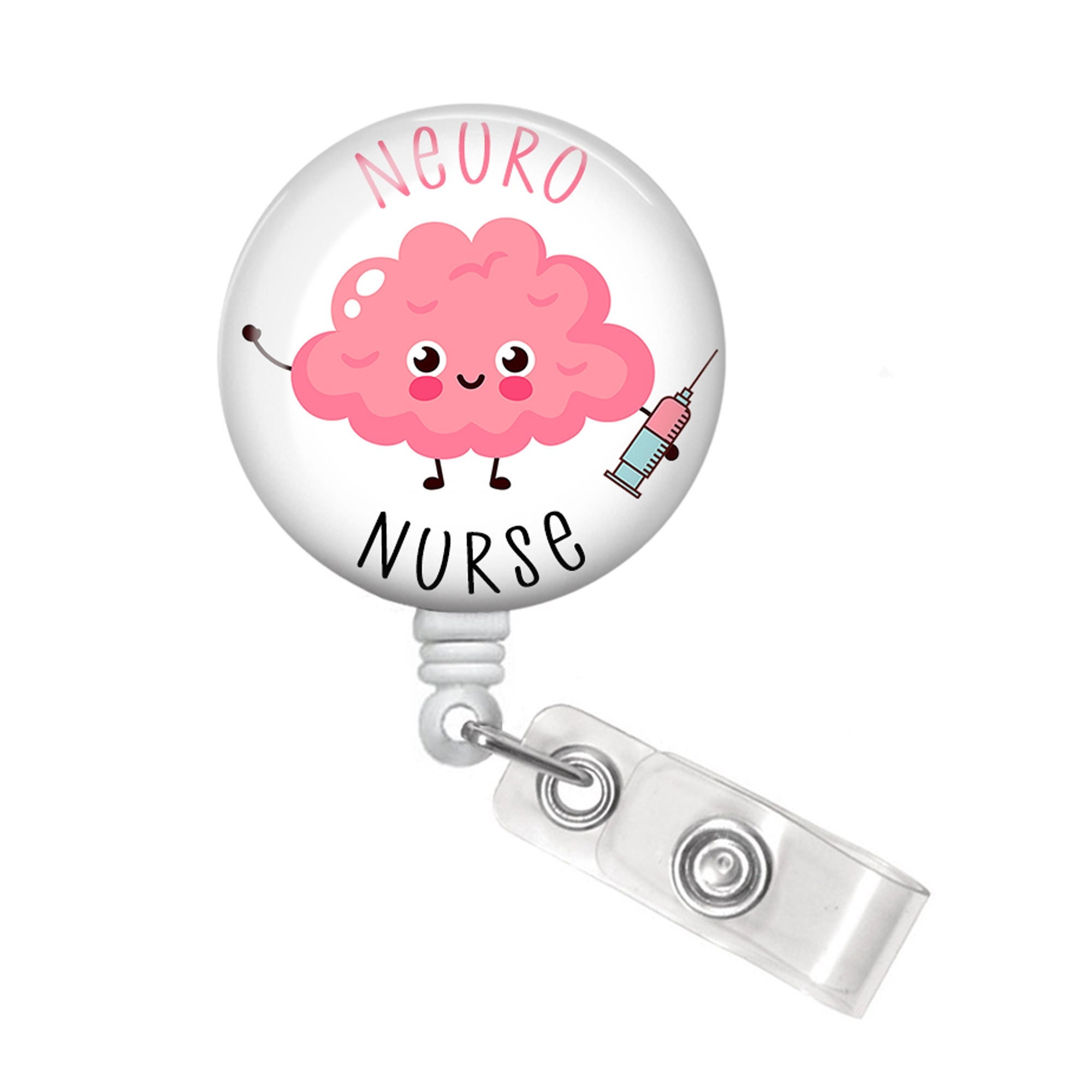 Neuro Nurse Badge Reel Neuro Nurse Badge Holder Brain - Etsy