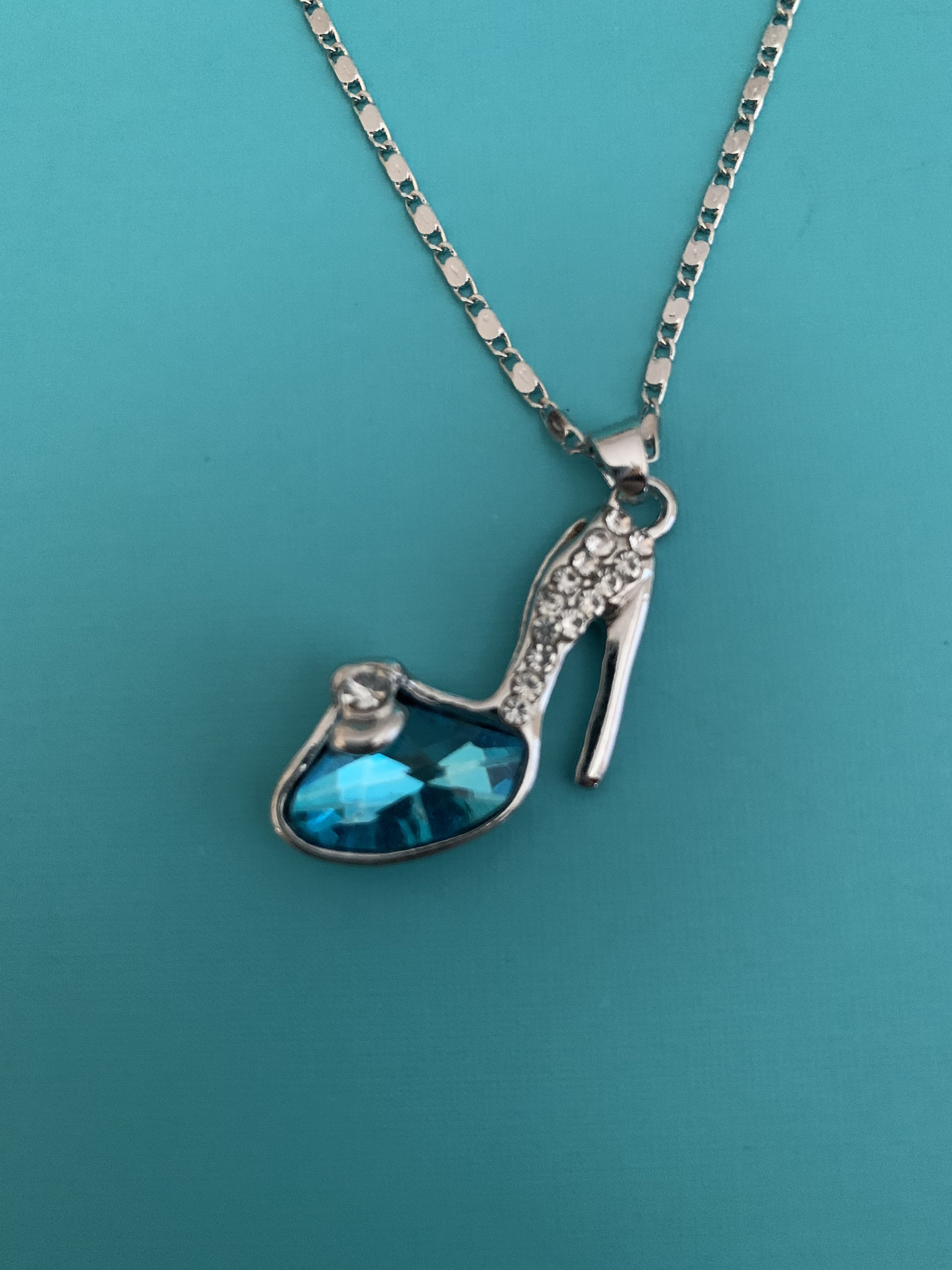 Disney Cinderella Necklace | Glass Slipper Shoe L Disneyland Disney ...