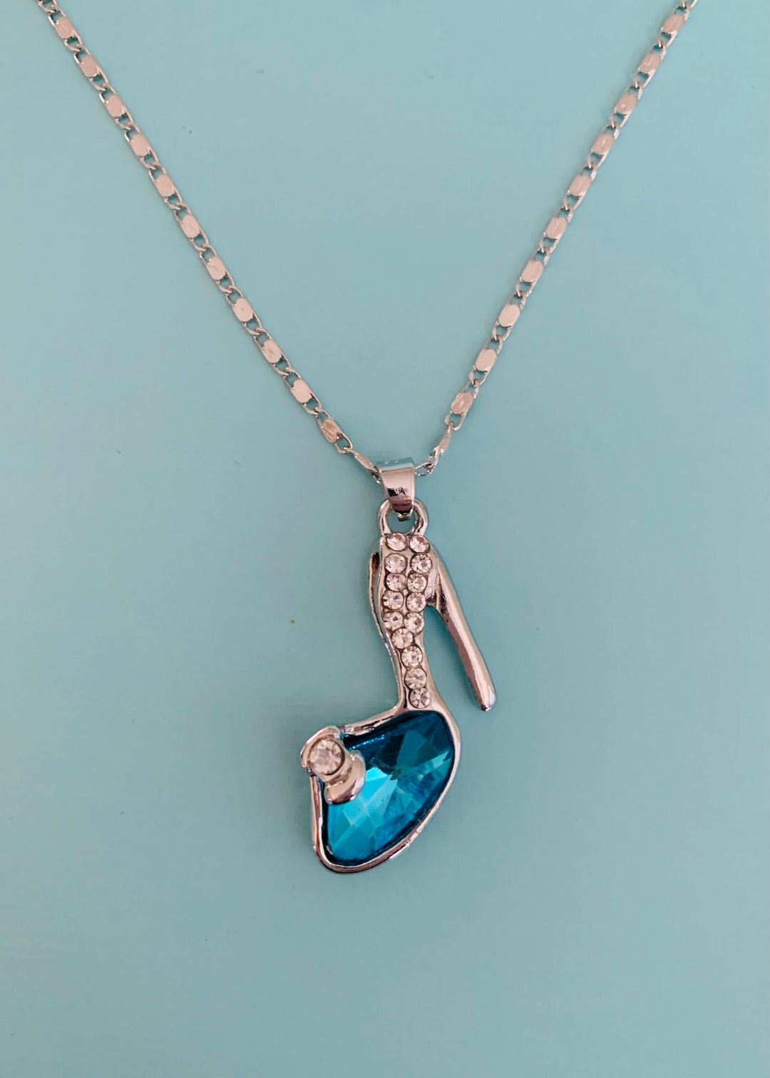Disney Cinderella Necklace | Glass Slipper Shoe L Disneyland Disney ...