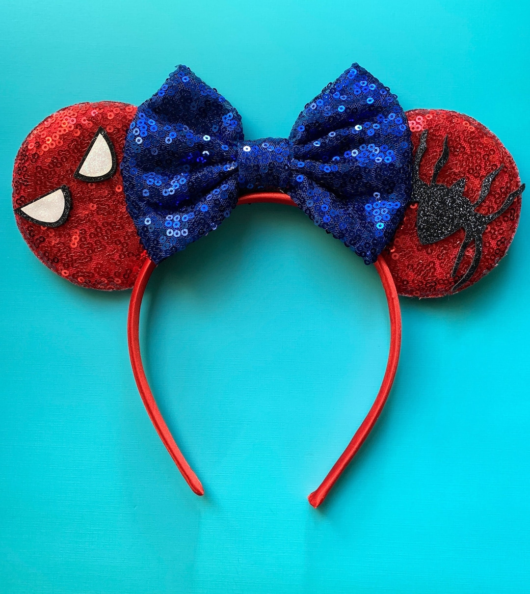 Spider-man Ears With Bow | Affordable Mickey Marvel Spiderman Inspired ...
