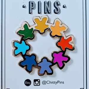 Diversity Meeple Board Game Enamel Pin | Etsy