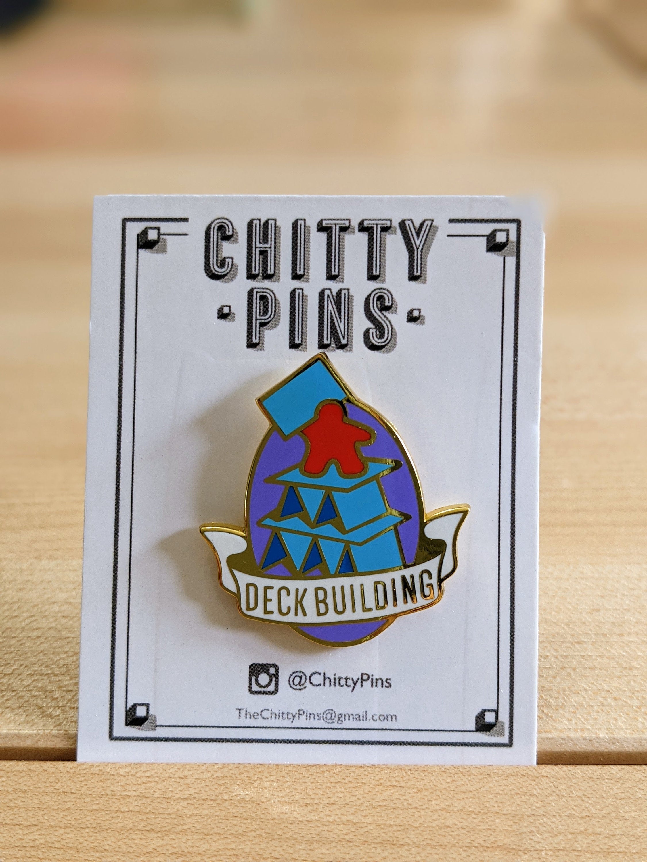 Deck Building, Board Game Enamel Pin - Etsy Hong Kong