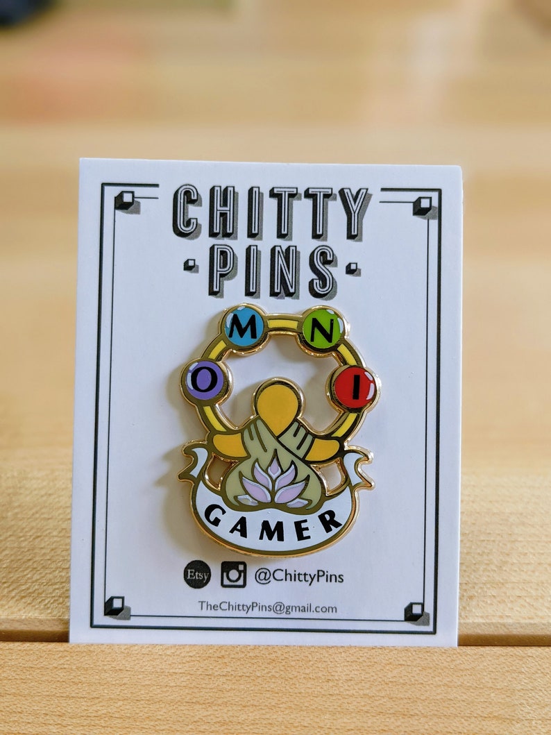 Omni Gamer, Board Game Enamel Pin - Etsy