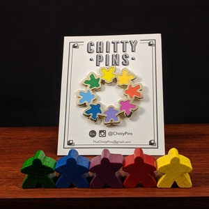 Diversity Meeple, Board Game Enamel Pin - Etsy