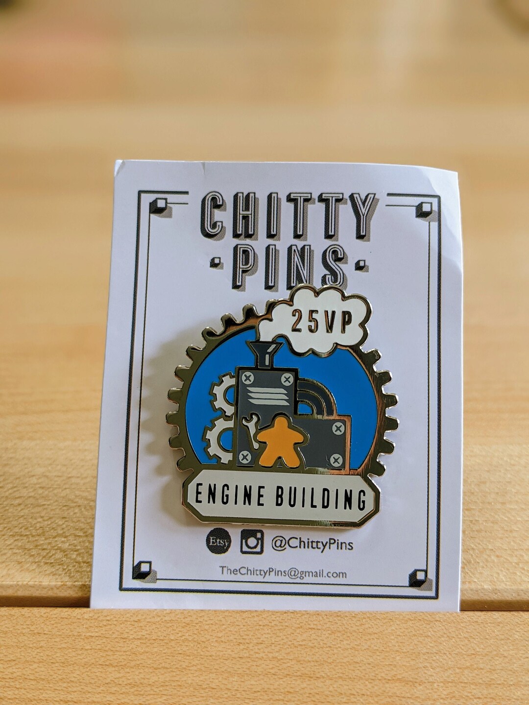 Engine Building, Board Game Enamel Pin - Etsy