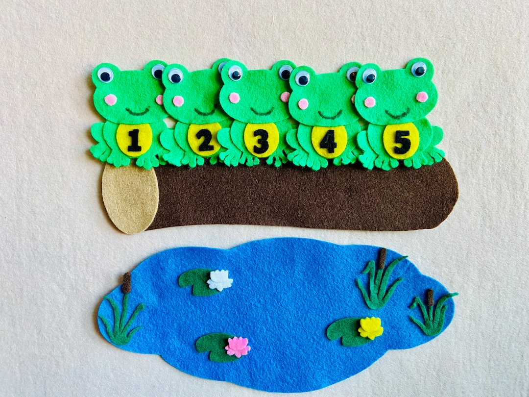 Five Green and Speckled Frogs - Etsy