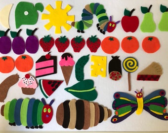 The Very Hungry Caterpillar Felt Board Pieces - Etsy