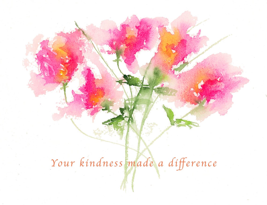 Your Kindness Made a Difference - Thank You Card - - Etsy