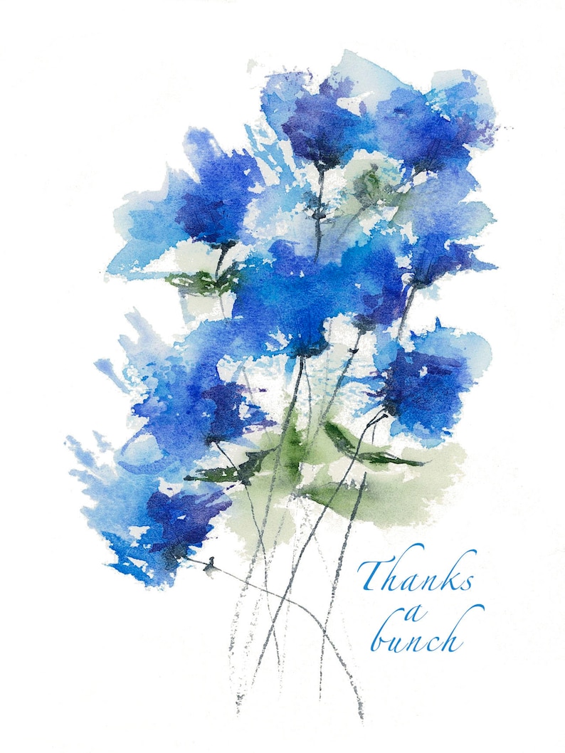 Thank You Card - Thanks a Bunch Note Card - A2 Size - Etsy