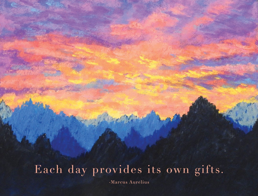 Each Day - Marcus Aurelius Quote Note Card - Aurelius Quote - A2 Card ...