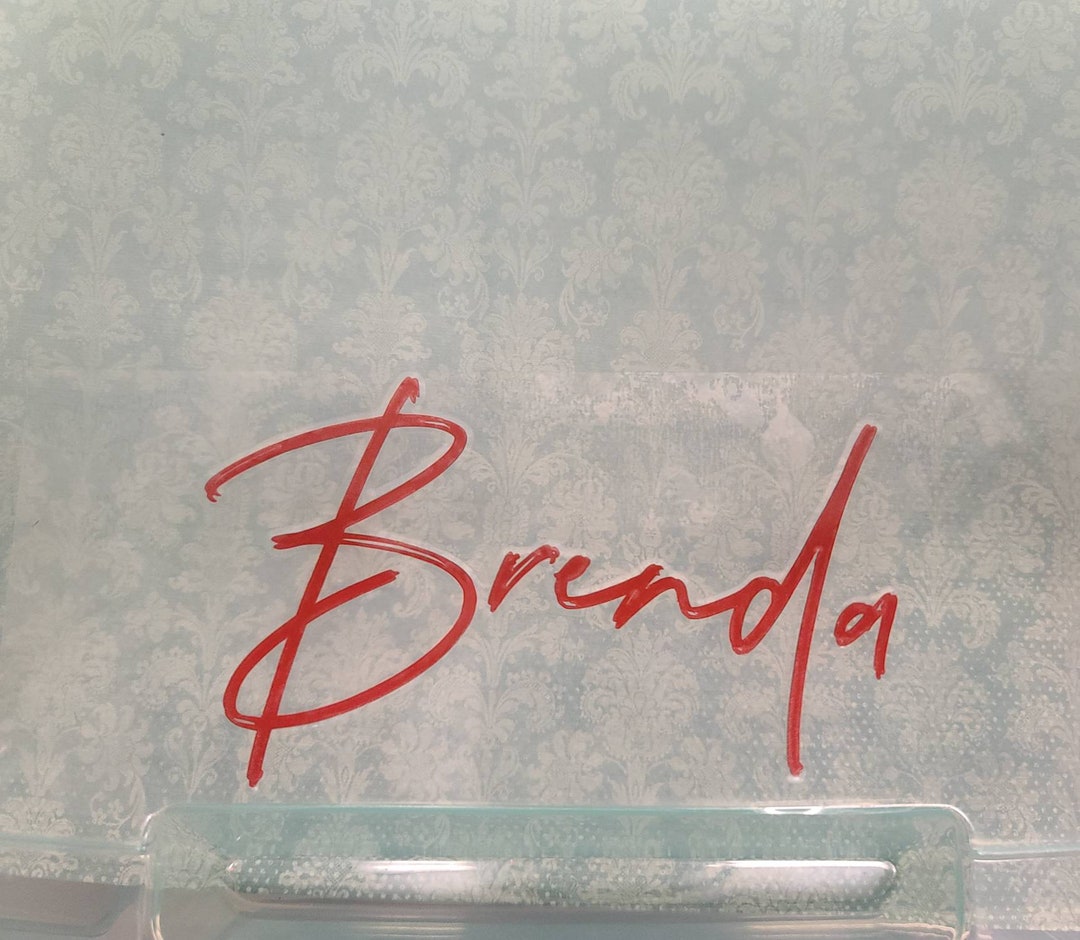 CUSTOM LETTER STICKERS Cursive Vinyl Letter Name Stickers - Etsy