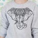 Sweatshirt Elephant Sweater Elephant Sweatshirt Women Sweater for Women ...