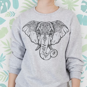 Sweatshirt Elephant Sweater Elephant Sweatshirt Women Sweater for Women ...