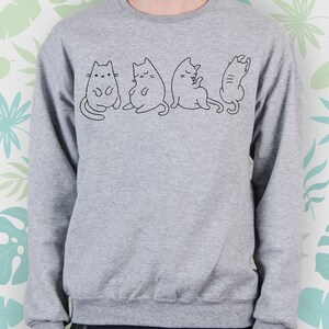 Sweater With Cats Cute Sweatshirt Sweatshirt for Girls Sweatshirt With ...