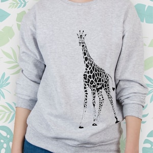 Giraffe Sweatshirt for Women Men Girls Sweater Cute Animal Unisex ...
