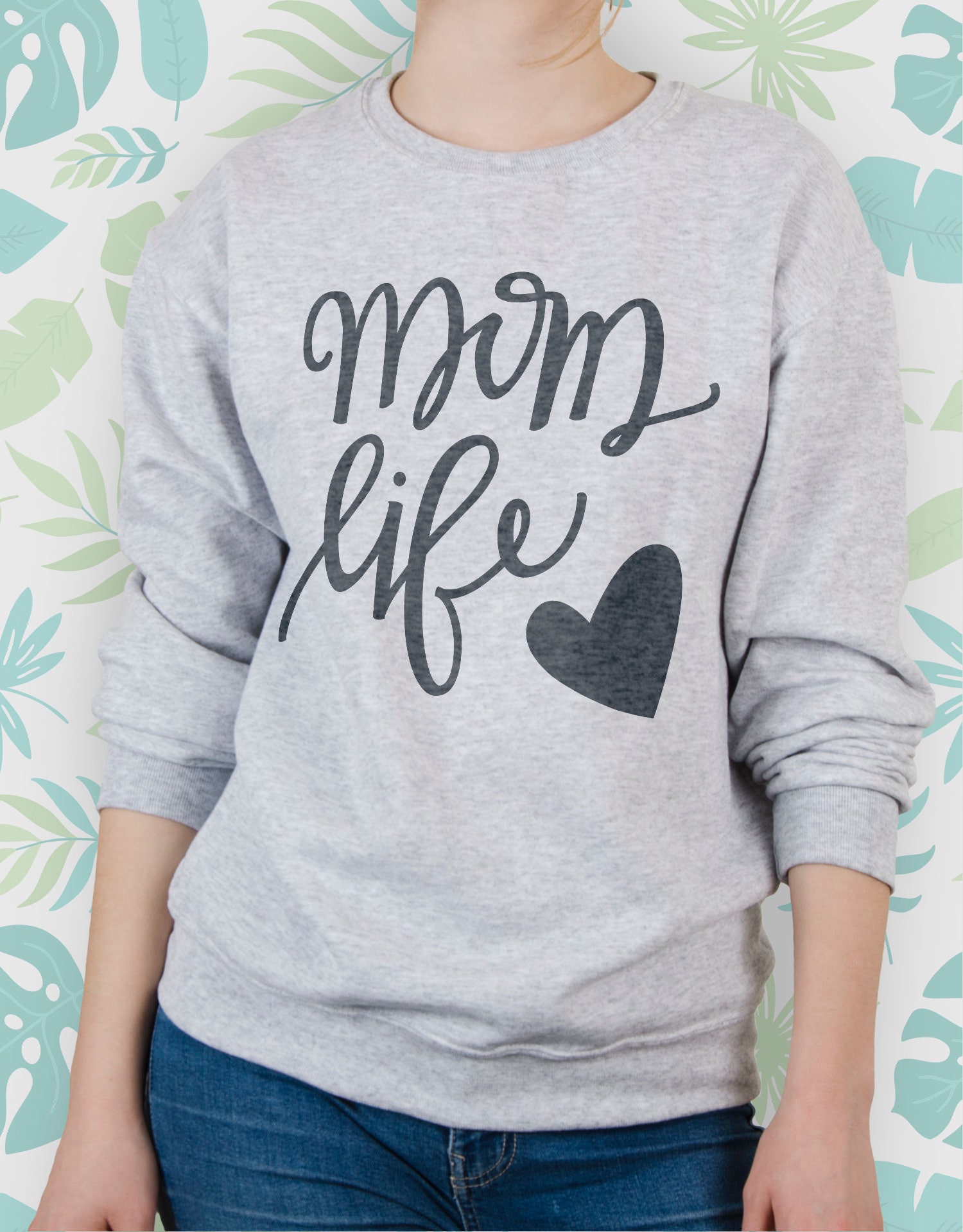 Sweatshirt mom life Sweater mon life Jumper for mom Long | Etsy