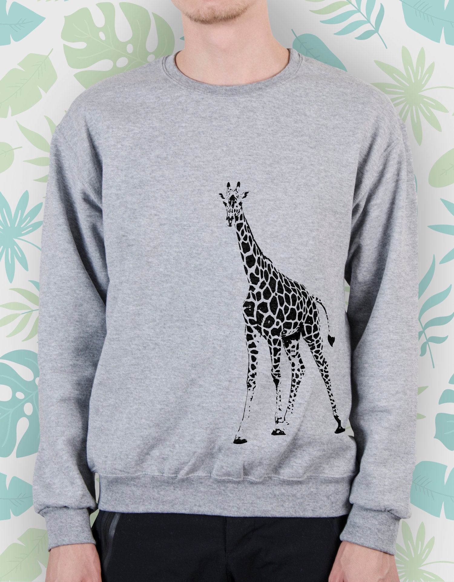 Giraffe sweatshirt for Women Men Girls sweater Cute Animal | Etsy