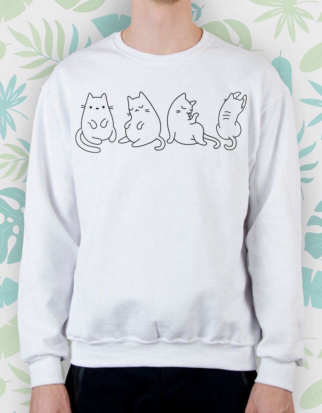 Sweater With Cats Cute Sweatshirt Sweatshirt for Girls Sweatshirt With ...