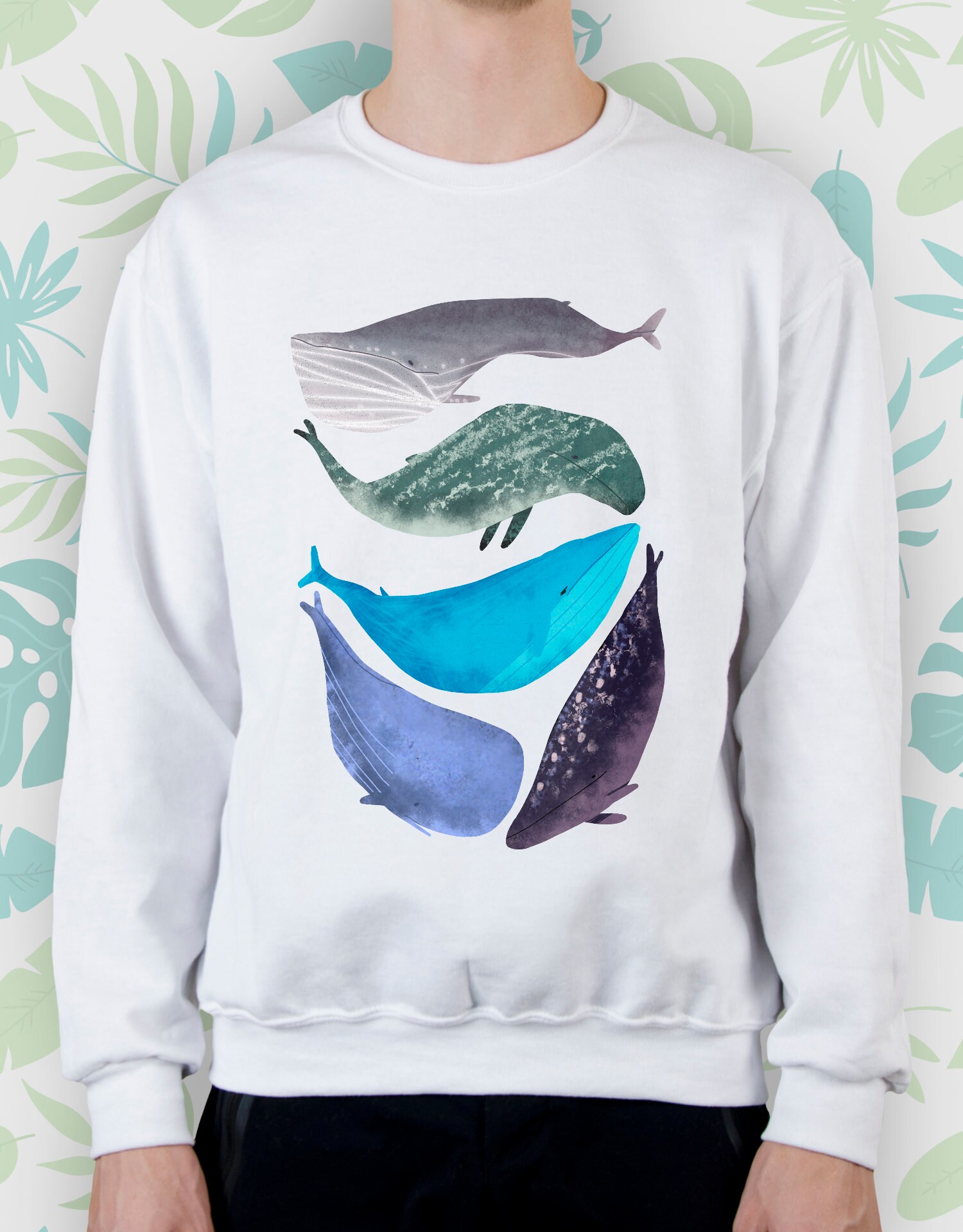 Whale Sweatshirt for Men Women Girl Animal Ocean Nature Graphic Animal ...