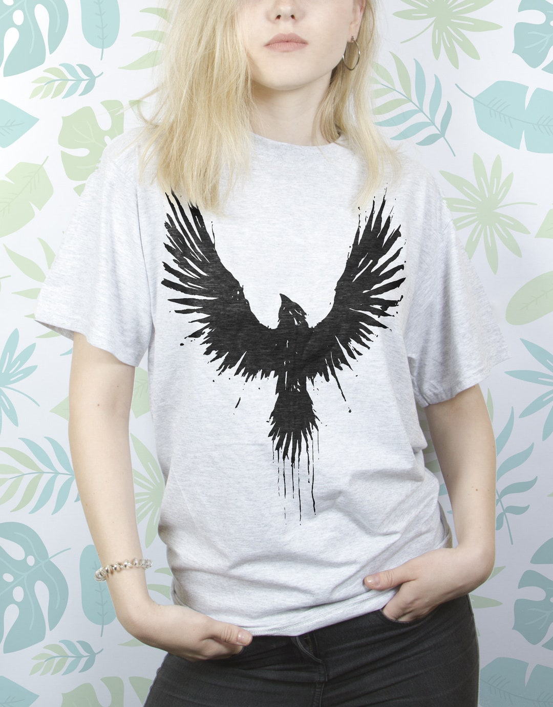 Crow Shirt for Men Women Girl Tee T Shirt Tshirt Art Nature Graphic Tee ...