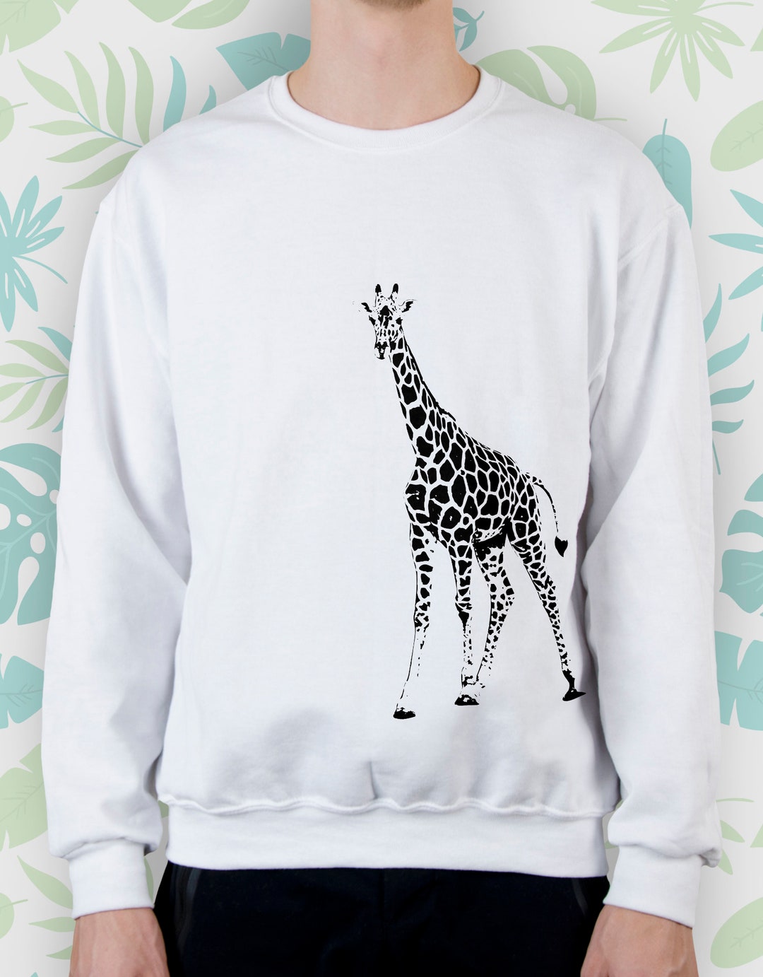 Giraffe Sweatshirt for Women Men Girls Sweater Cute Animal Unisex ...