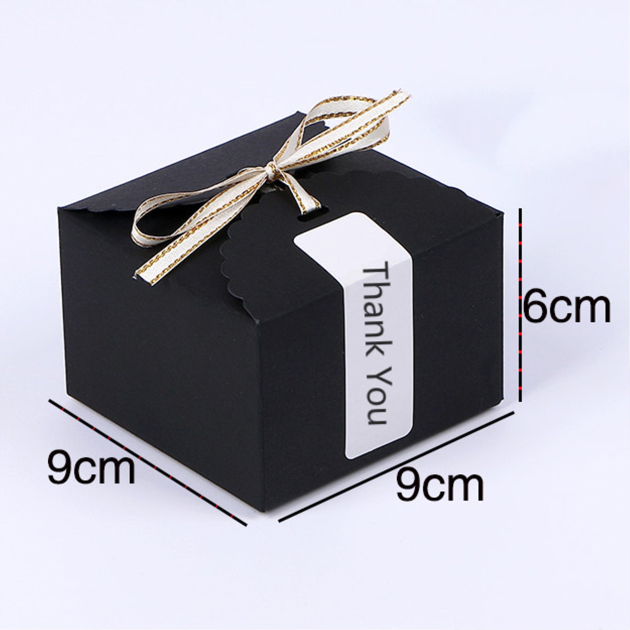 50 Kraft Black White Scallop Paper Boxes Bomboniere Favor | Etsy