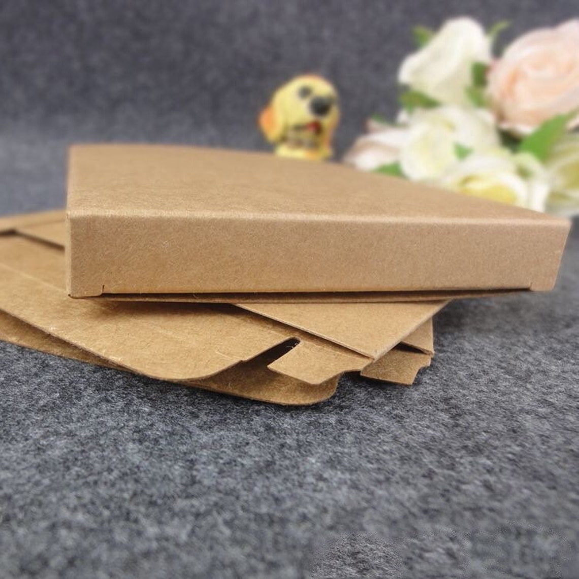 Pack of 100 Kraft Paper Thin Packaging Box | Mailing Box Postal Box ...