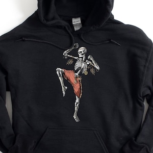 Skeleton Muay Thai Hoodie Kung Fu Martial Arts Hoodie - Etsy