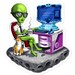 Alien Programmer Sticker, Funny Coder Sticker, Programming Decal ...